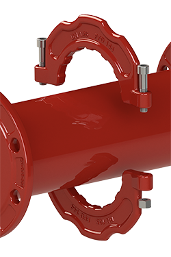 Fucoli - Double spigot pipe with puddle flange